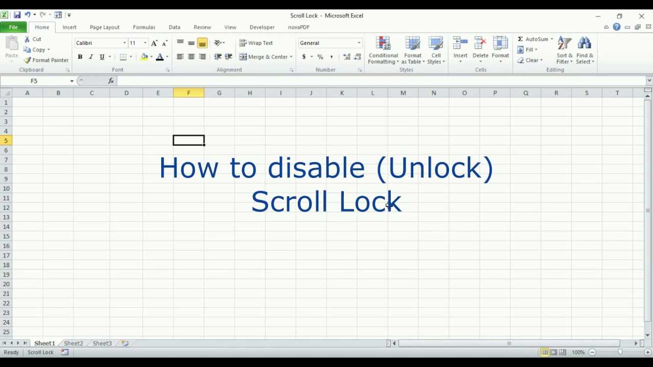  Scroll Lock Excel 